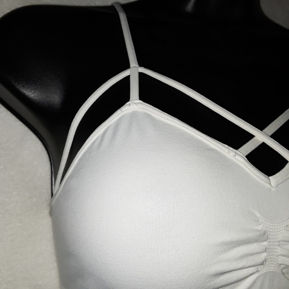 Intimates & Sleepwear | Off White Crisscross Seamless Lightweight ...